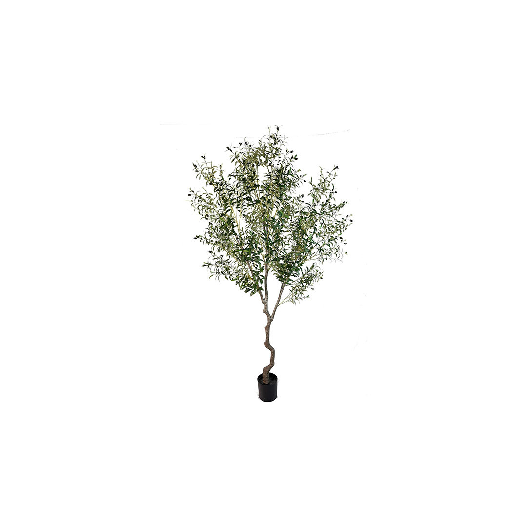 Filbop Artificial Tree Faux Olive Tree 8ft Tall Fake Olive Plant in Pot ...