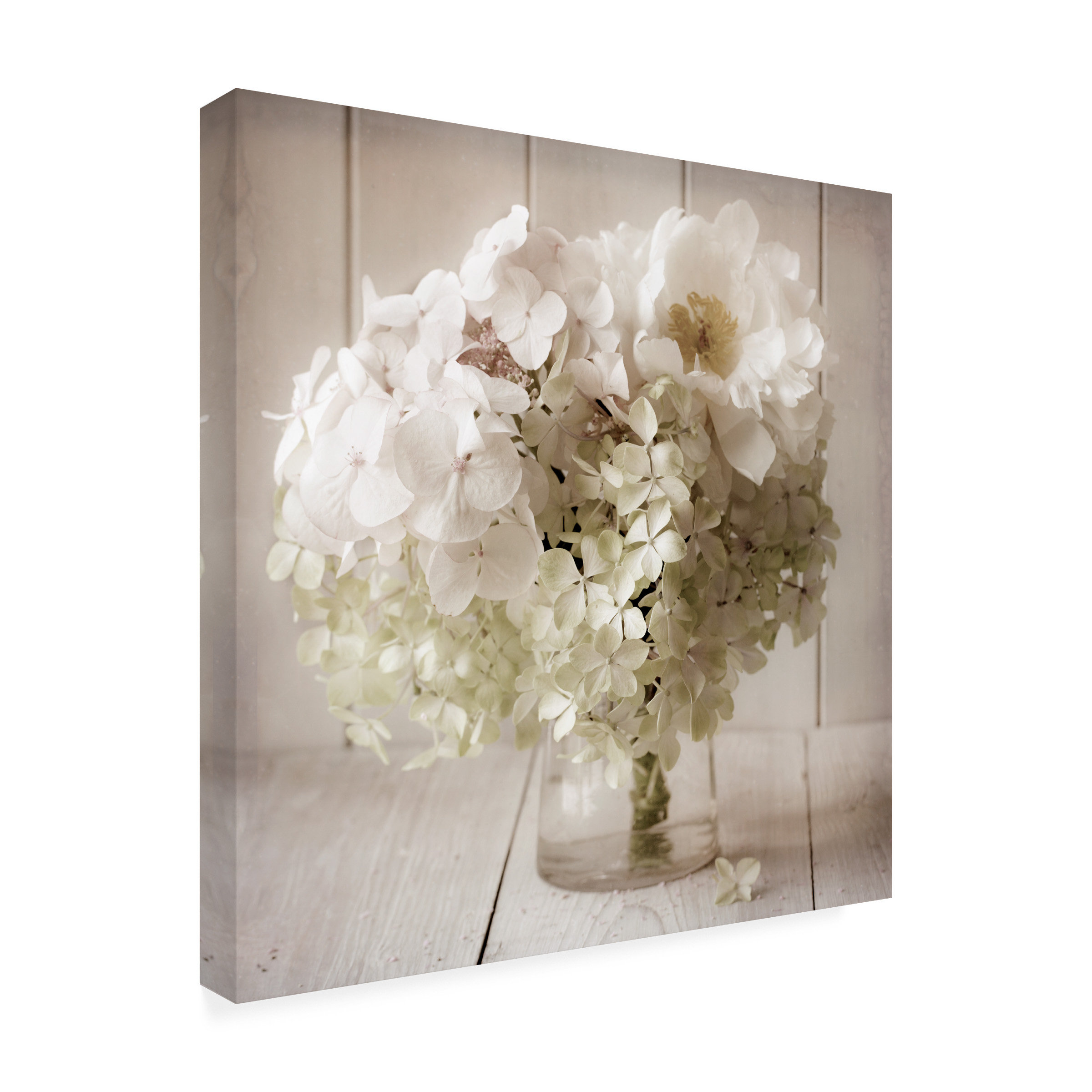 Latitude Run® Symposium Design 'White Flower Vase ' Canvas Art | Wayfair