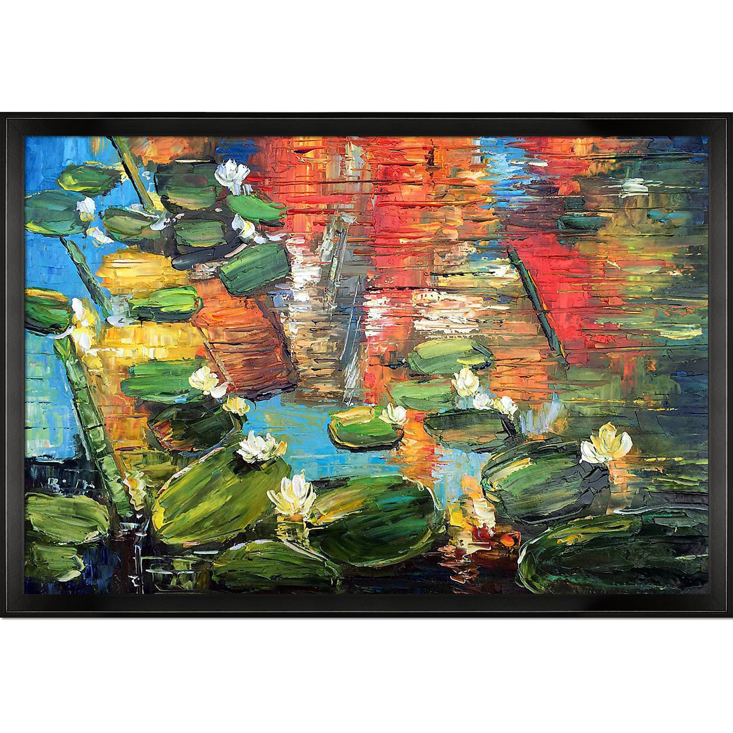 Vault W Artwork Water Lilies Reproduction By Justyna Kopania With Black ...
