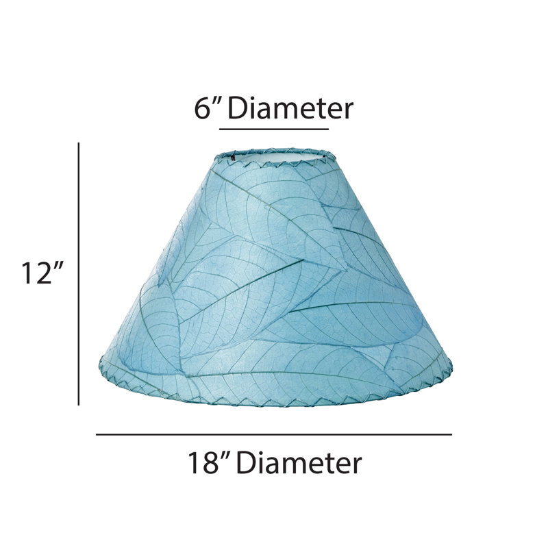 Ebern Designs Quintan 12" H Cocoa leaf Empire Lamp shade ( Screw on ...