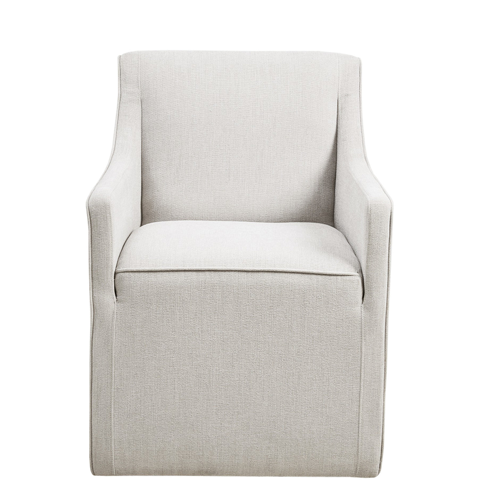Wildon Home® Grey Slipcover Dining Arm Chair With - , Classic Design ...