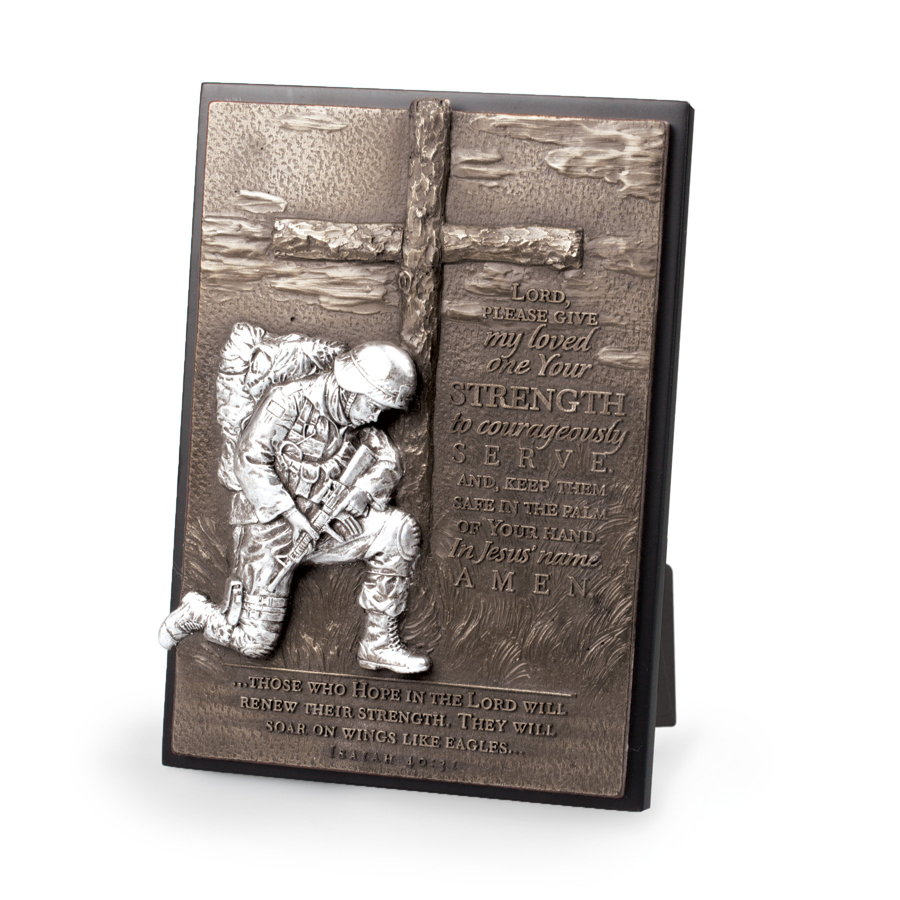 Trinx Hezron Moments Of Faith Soldier Decorative Plaque | Wayfair