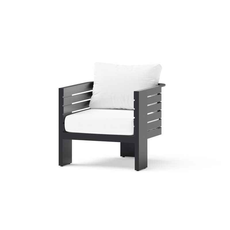 AllModern Ari 4-Piece Outdoor Rounded Aluminum Seating Group & Reviews ...