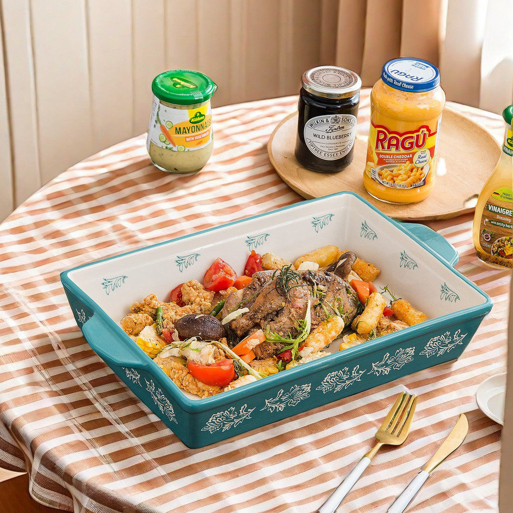 ATC HOLDINGS Casserole Dish Ceramic Lasagna Pan Bakeware Set, Baking ...