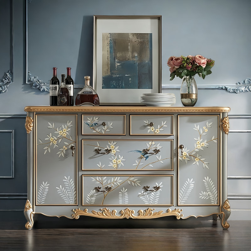Liu's ink furniture European-Style Hand-Painted Sideboard | Wayfair