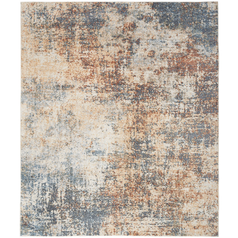 Trent Austin Design® Pritt Performance Ivory/Blue/Rust Rug & Reviews ...