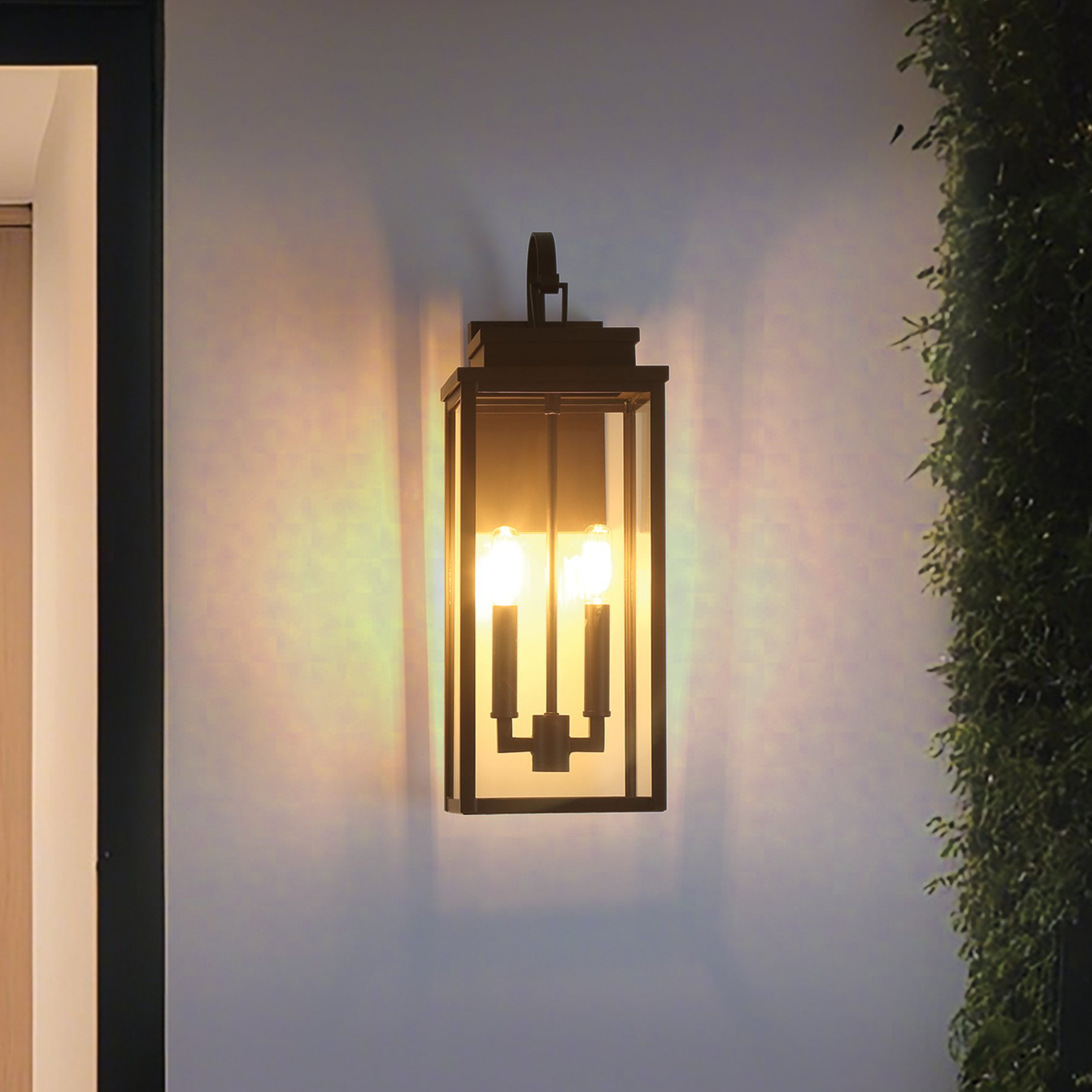 Orren Ellis Seyler 20-inch 2-light Dark Bronze Exterior Wall Sconce ...