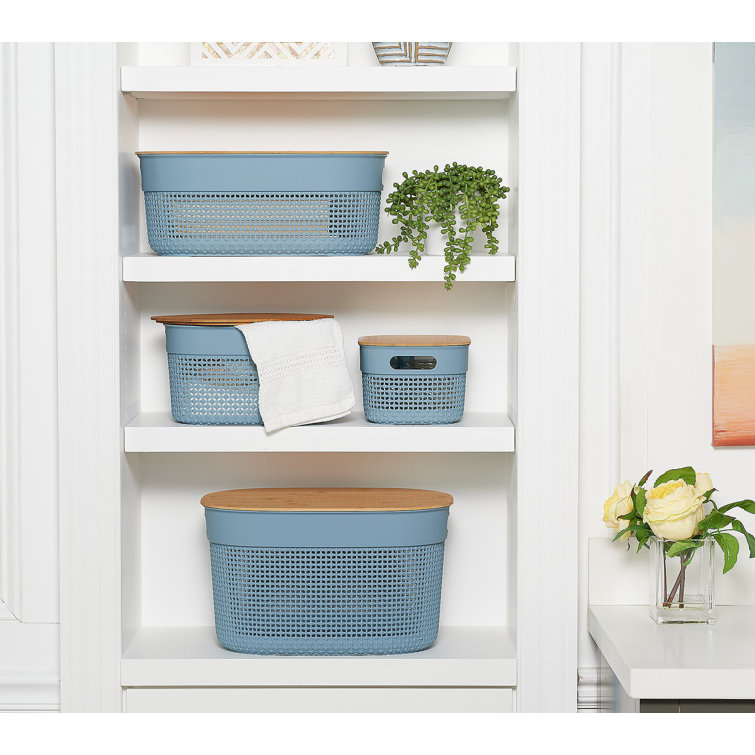 Latitude Run® Set Of 4 Stackable Plastic Storage Bin - Wayfair Canada