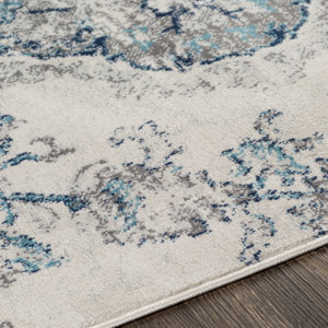 Bungalow Rose Spicewood Cream/Blue Rug & Reviews | Wayfair