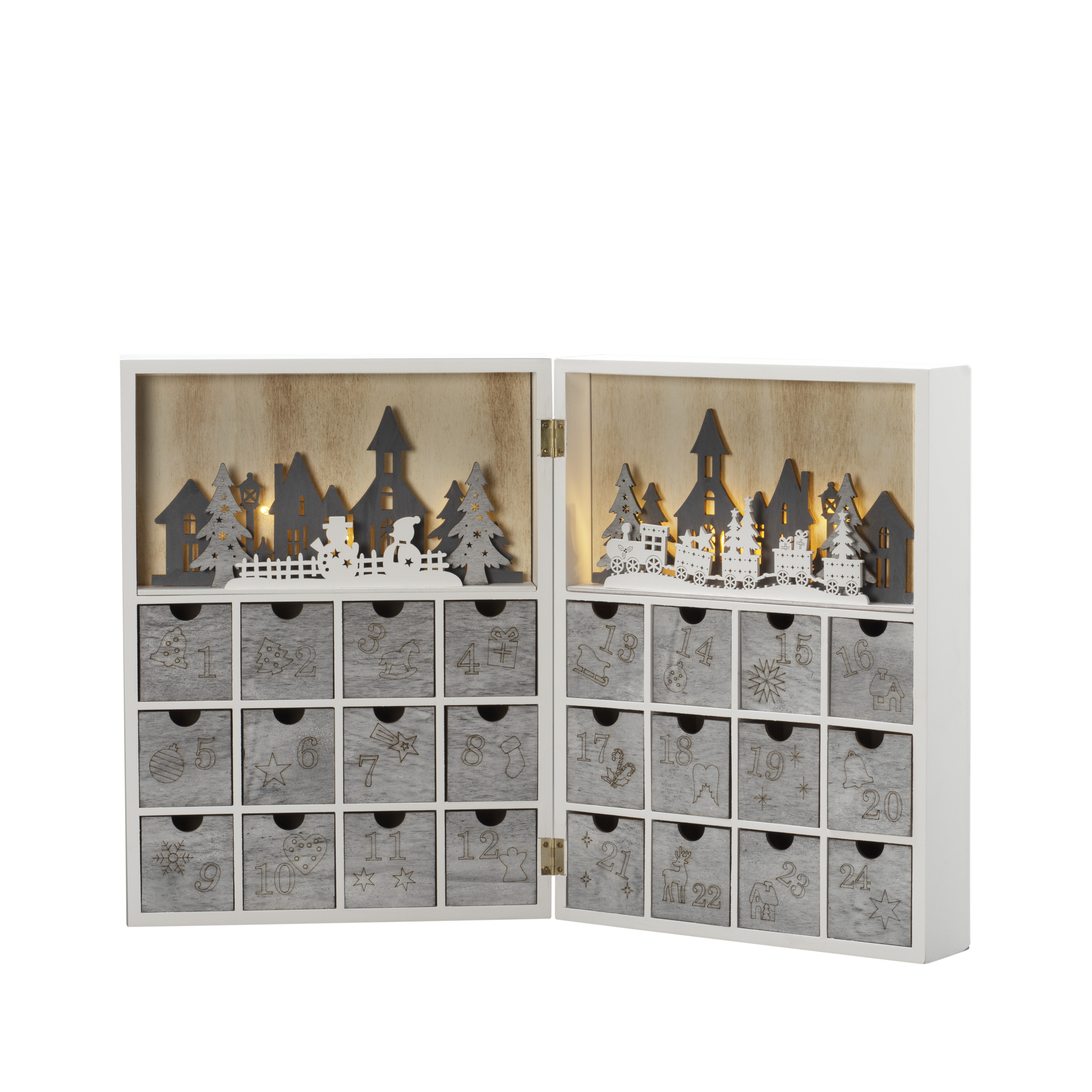 Konstsmide Advent Calendar LED Wooden Silhouette | Wayfair.co.uk