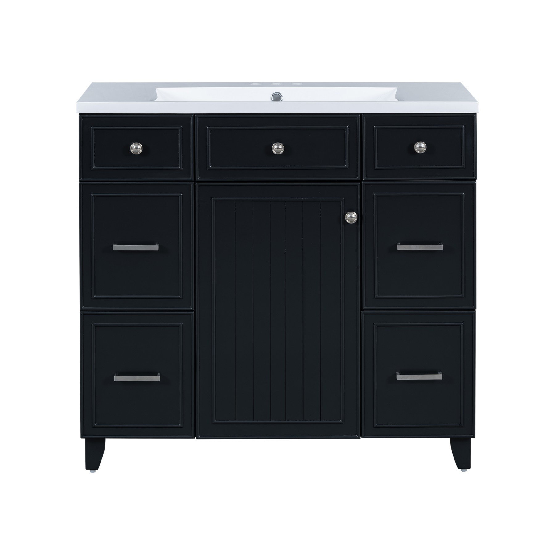 DELTA FURNITURE 36" Bathroom Vanity Cabinet with Sink Top Combo Set ...