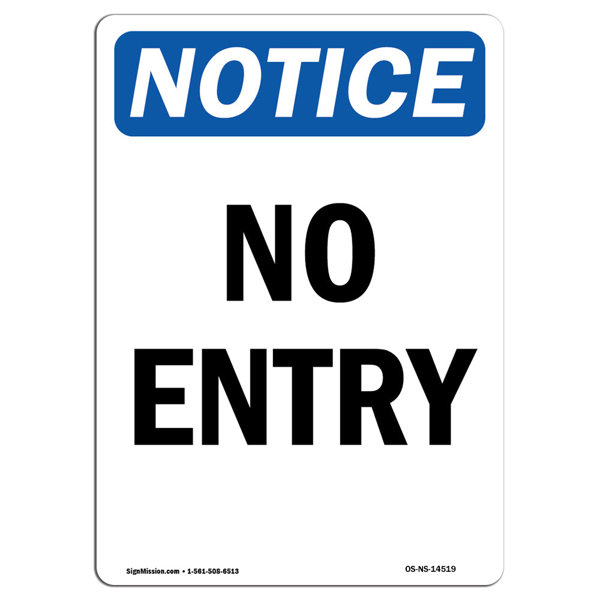 SignMission No Entry Sign | Wayfair
