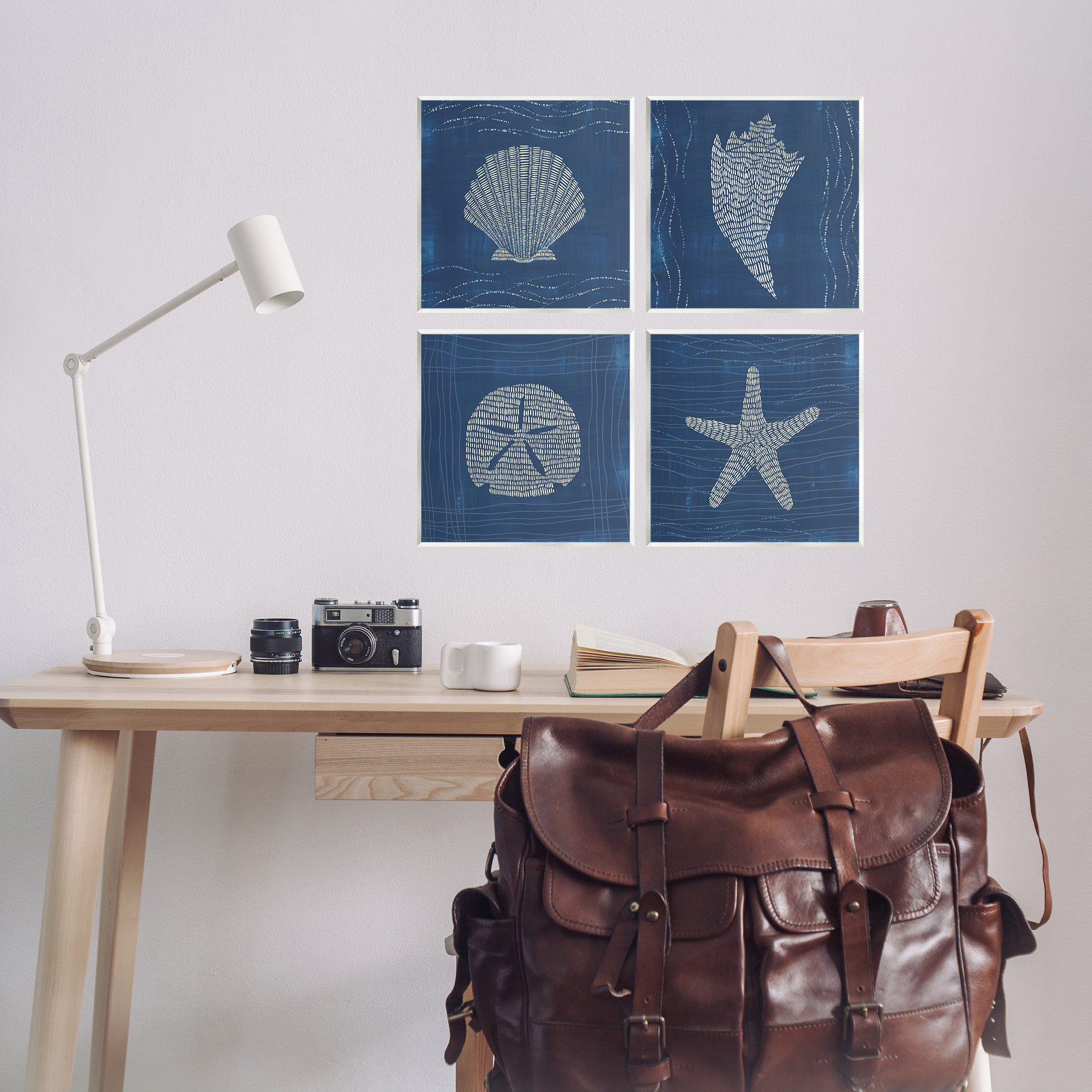 Dakota Fields Patterned Sea Life Portraits 4 PC Wall Plaque Art Set by ...