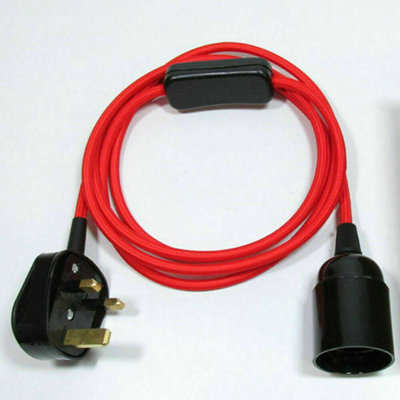 E27 Socket Dimmer Light 2m/4m Fabric Flex Pendant Light Set With Plug ...