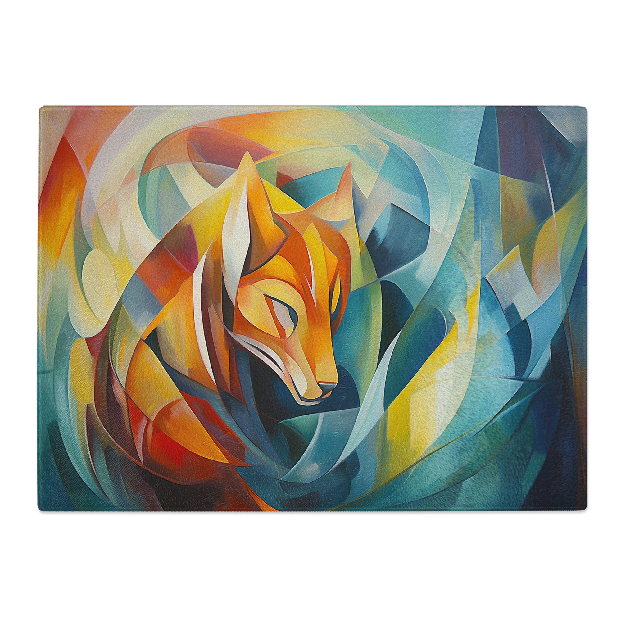 Metro Lane Fox Abstract No.2 Glass Chopping Board | Wayfair.co.uk