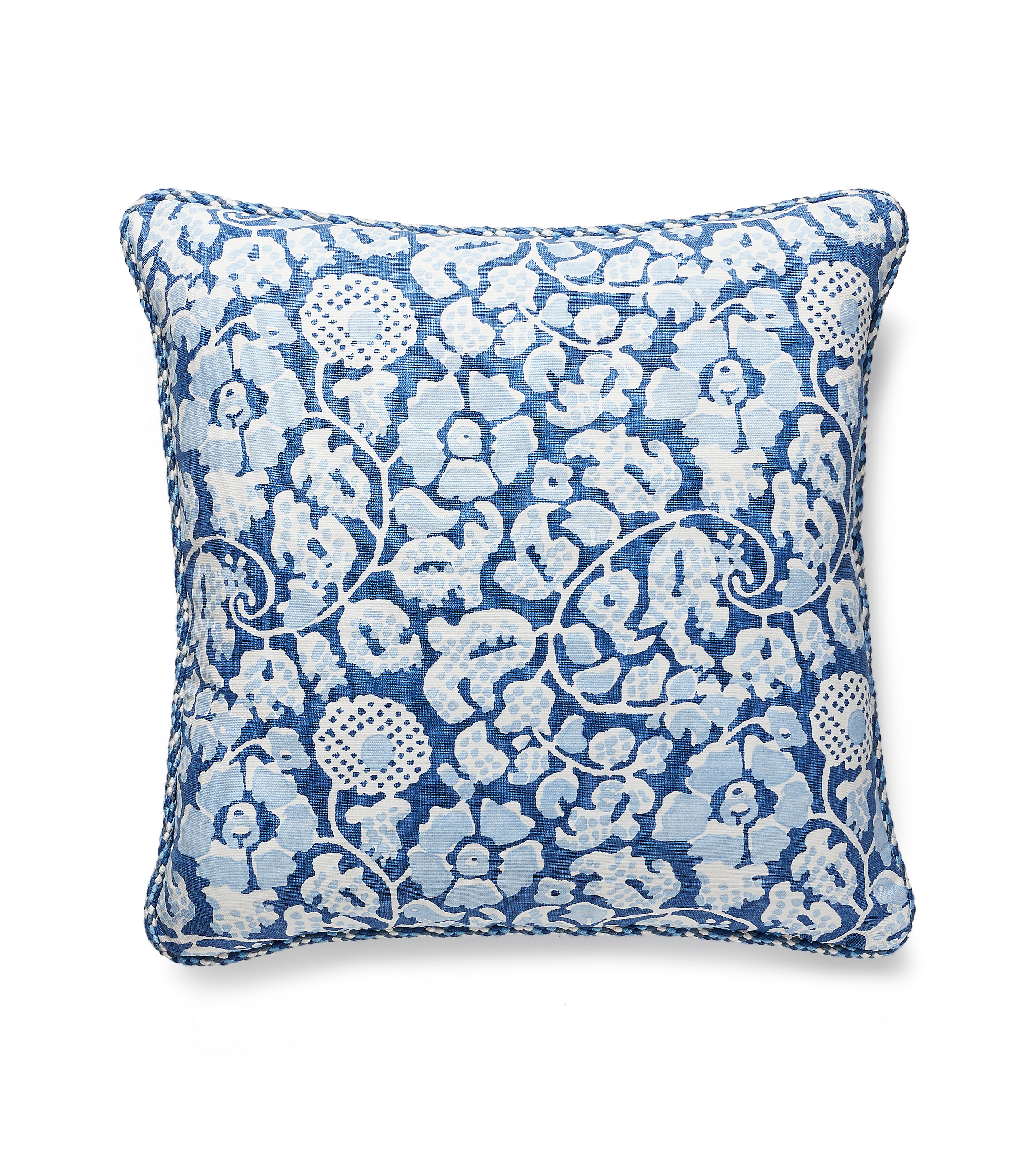The House of Scalamandre Folklore Maiden Floral Pillow with Trim | Wayfair