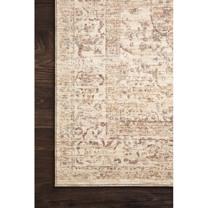 World Menagerie Streater Ivory/Berry Area Rug & Reviews | Wayfair