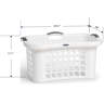 Redmon Comfort Grip Clothes Basket, Plastic Laundry Storage w/ 3 ...