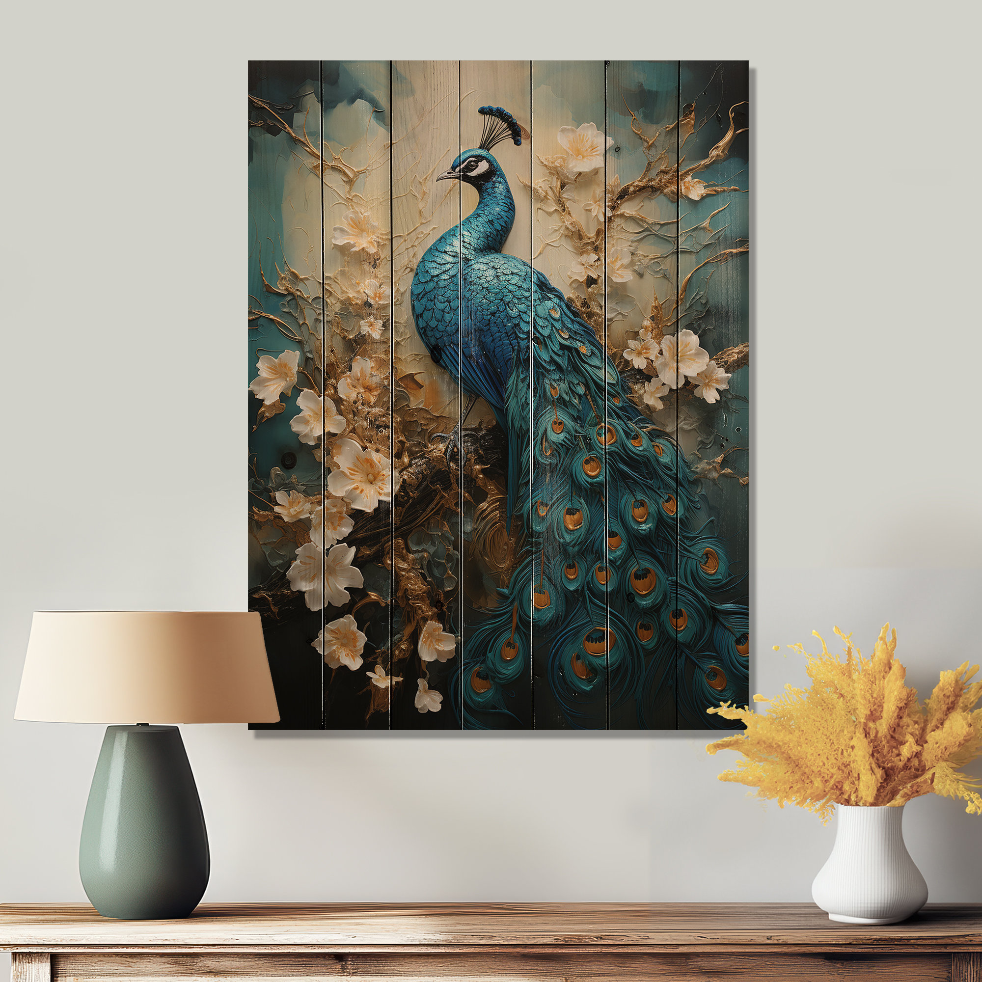 Bungalow Rose Thamim - Animals Wood Wall Decor On Natural Pine Wood ...