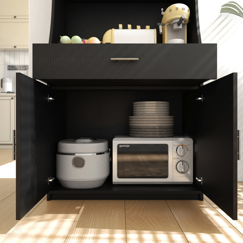 Ebern Designs 71" Kitchen Storage Cabinet With Charging Station | Wayfair