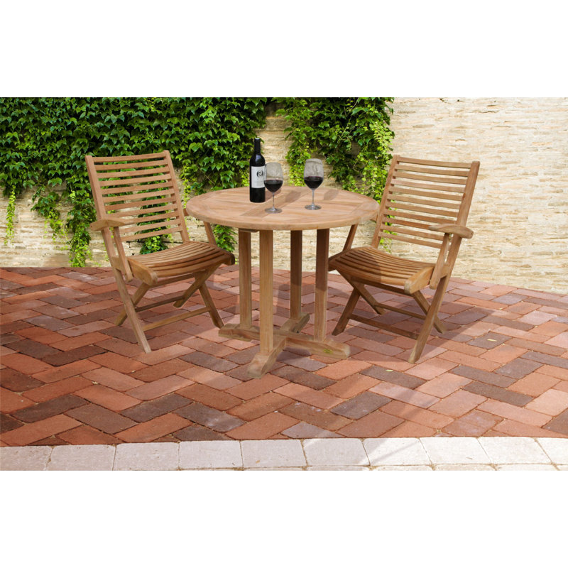 Rosecliff Heights Classic Teak 36" Round Balcony Table & Reviews | Wayfair