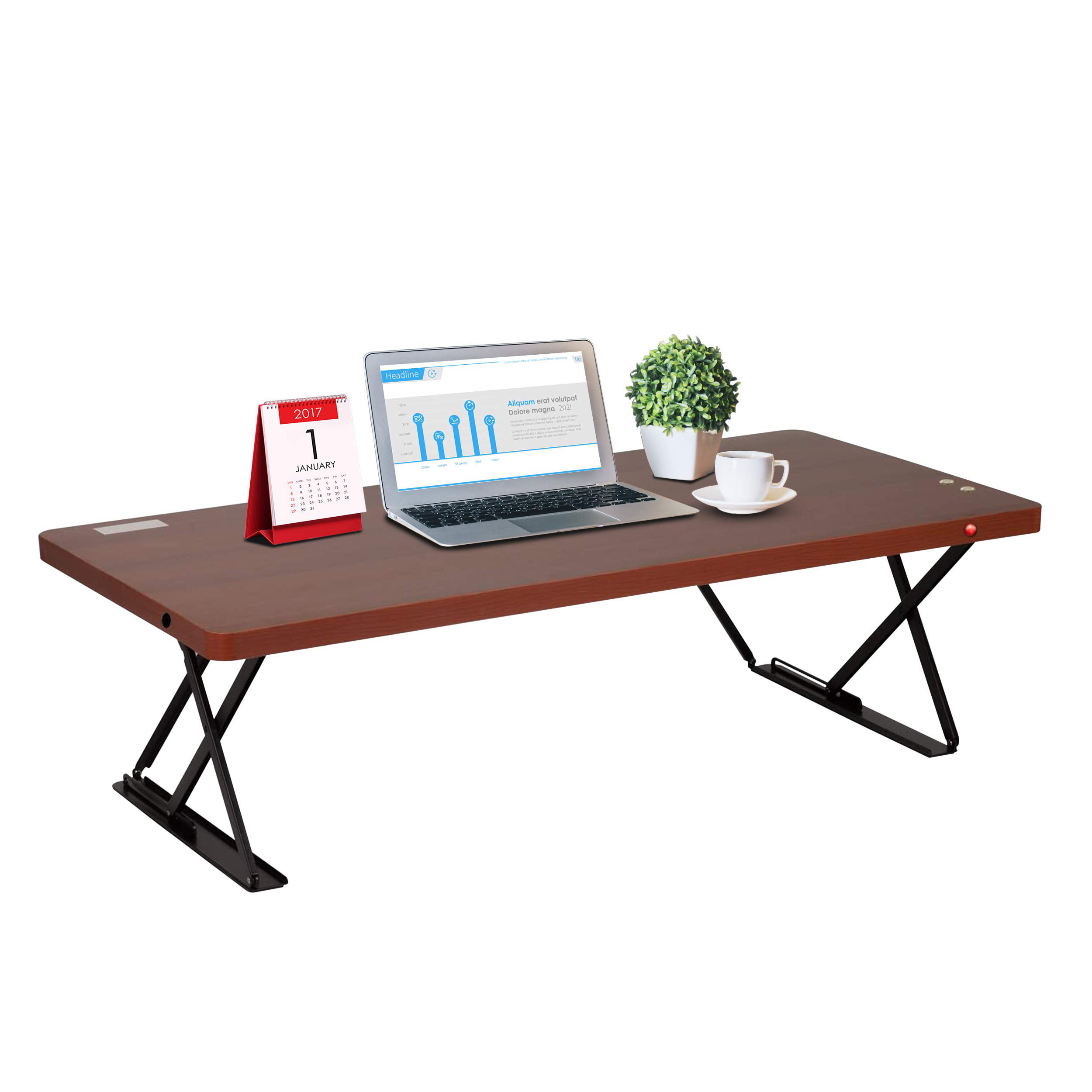 17 Stories Automatic Tabletop Standing Desk, Stand Up Desk Converter ...