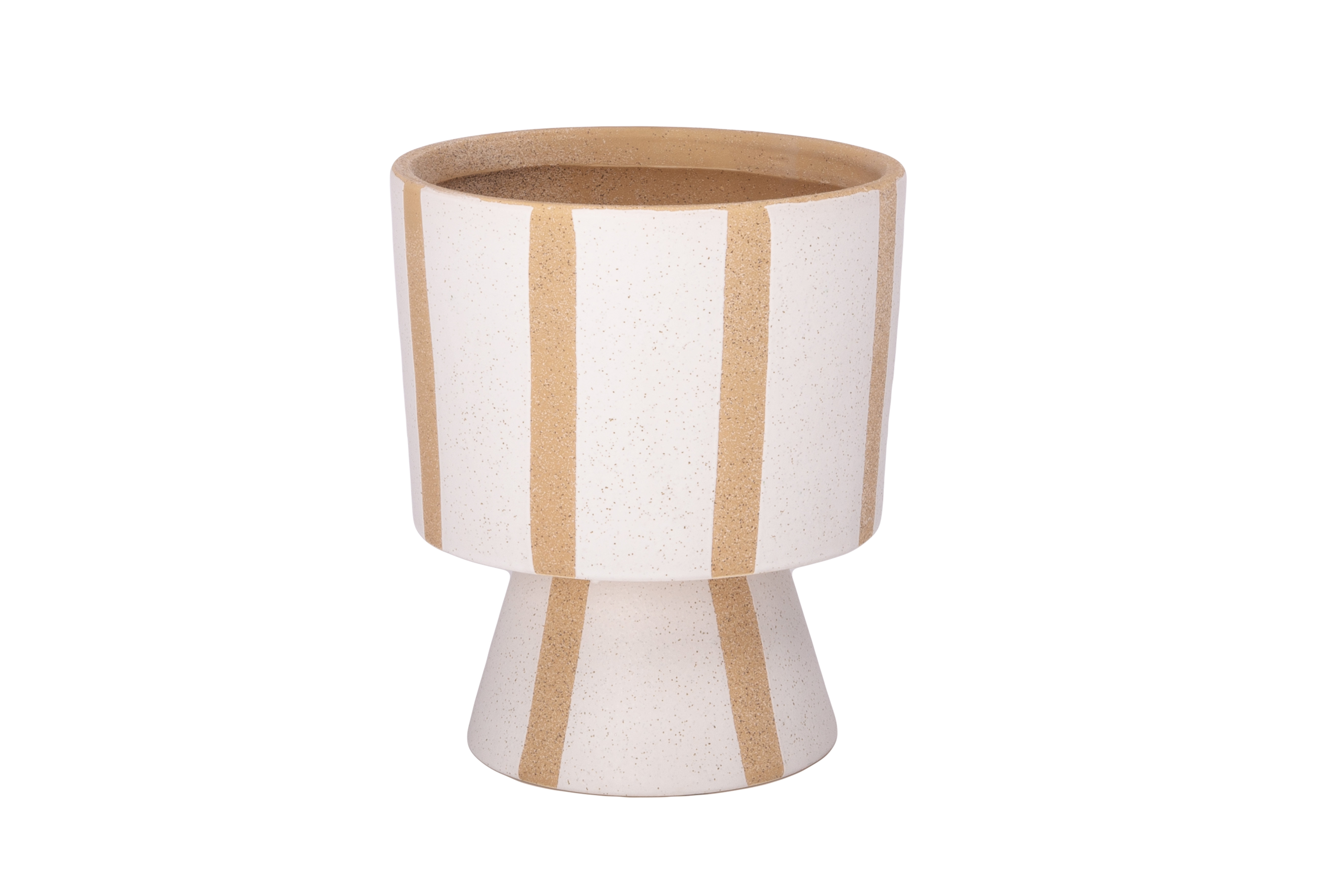 Dakota Fields Stoneware Pot Earth Tone Cream | Wayfair