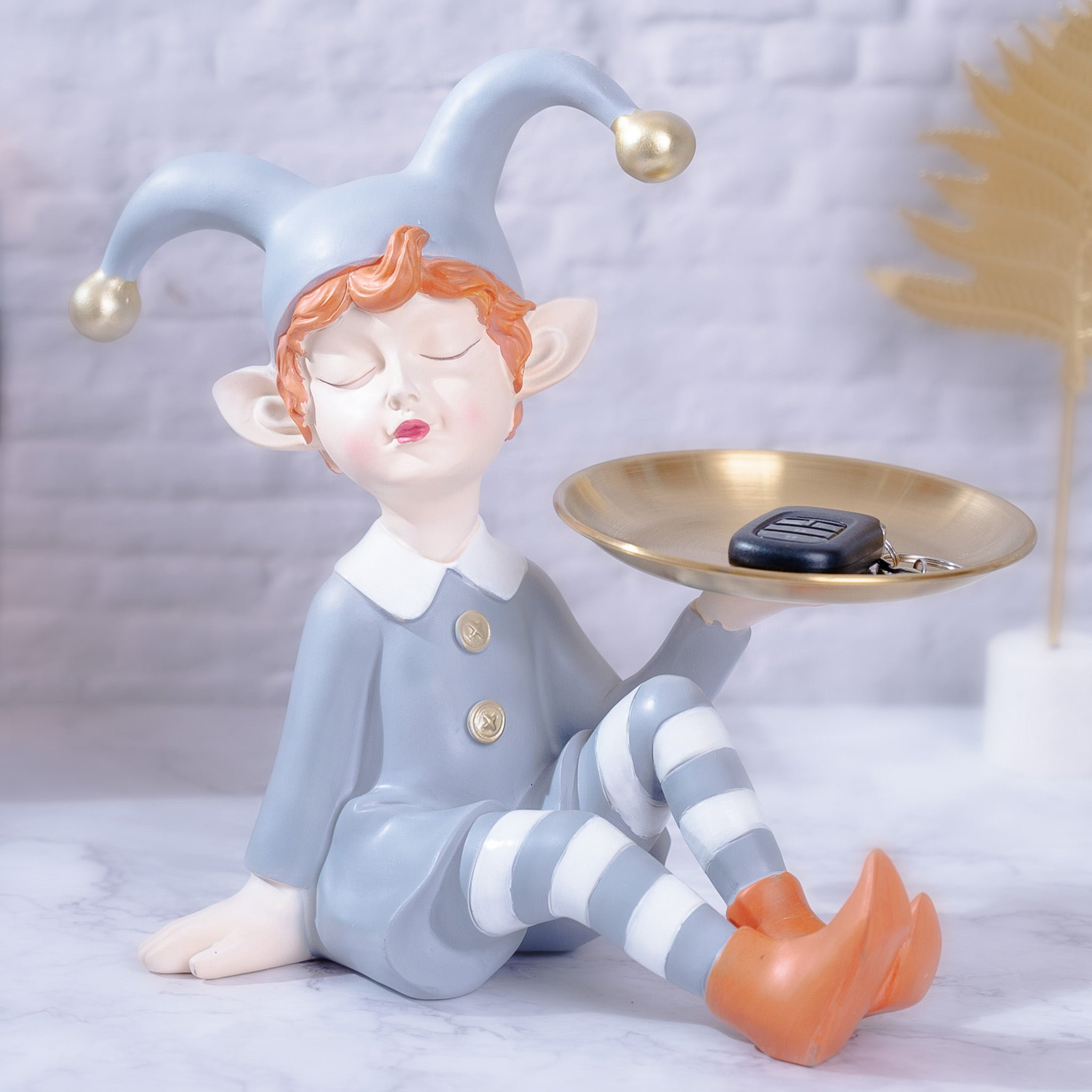 Red Barrel Studio® Clown & Gold Tray - Polyresin Candy Dish For Kids ...
