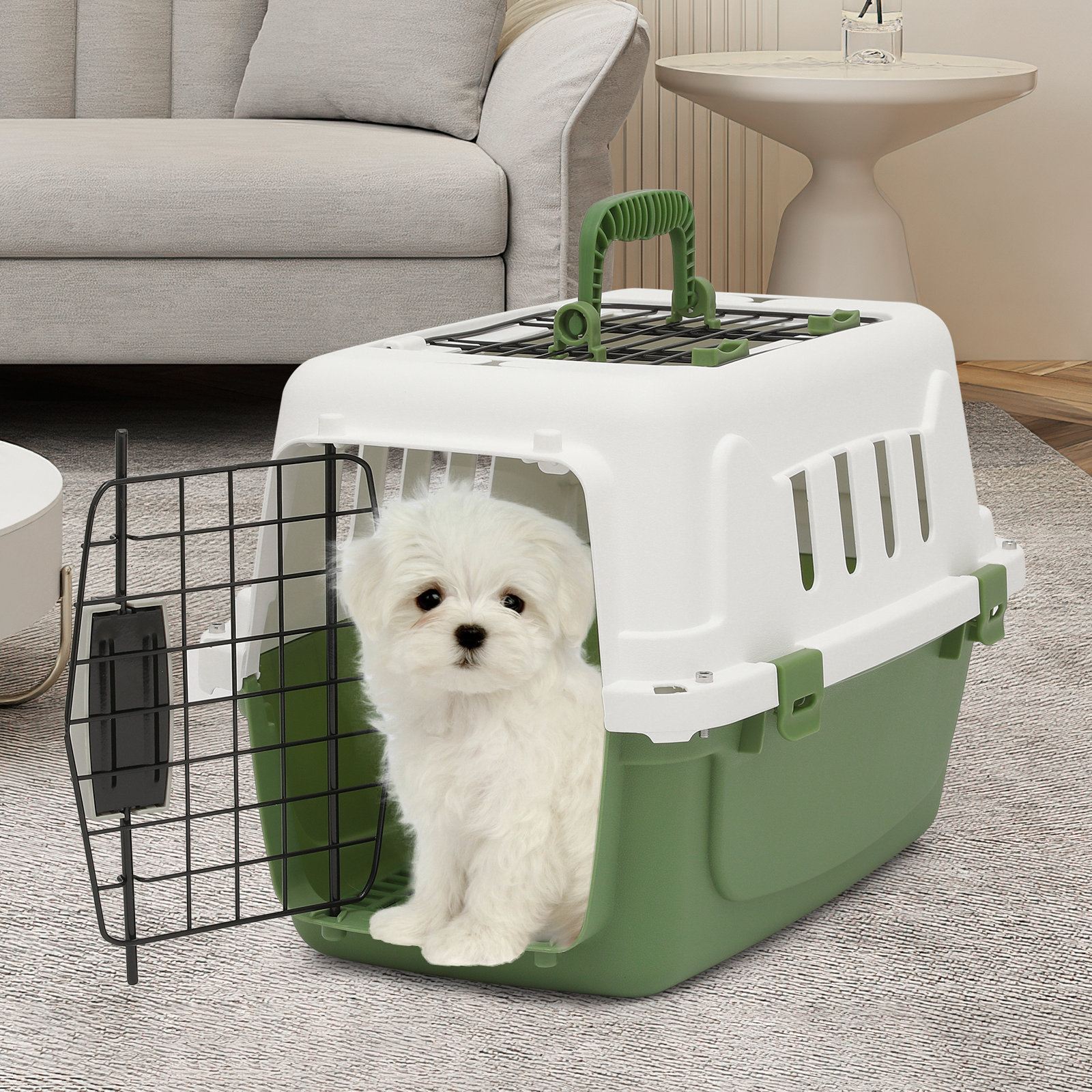 Tucker Murphy Pet™ Portable Cat Dog Travel Carrier Cage Hard-Sided Pet ...