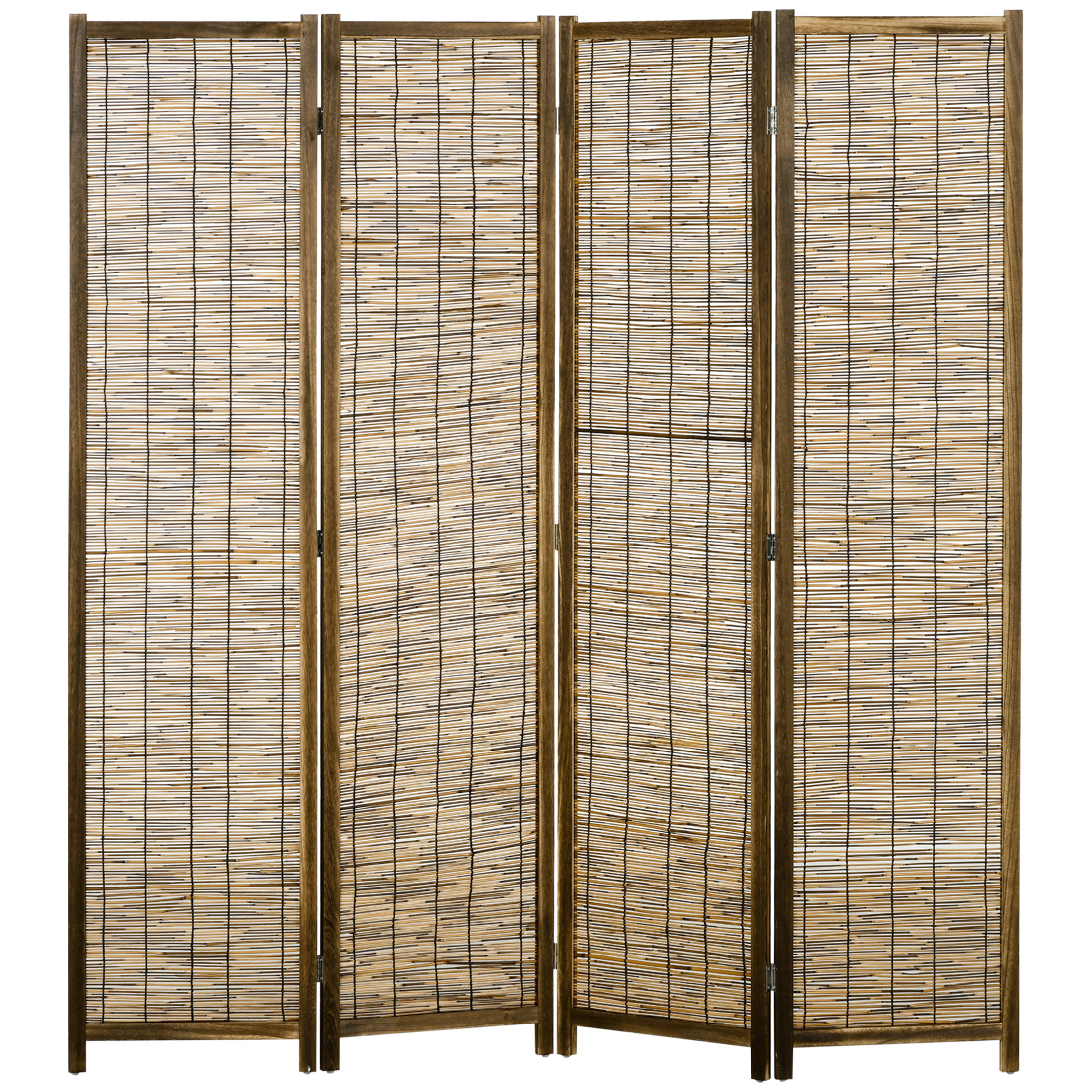 Highland Dunes 4-Panel Carbonized Reed 5.5 Ft Portable Folding ...