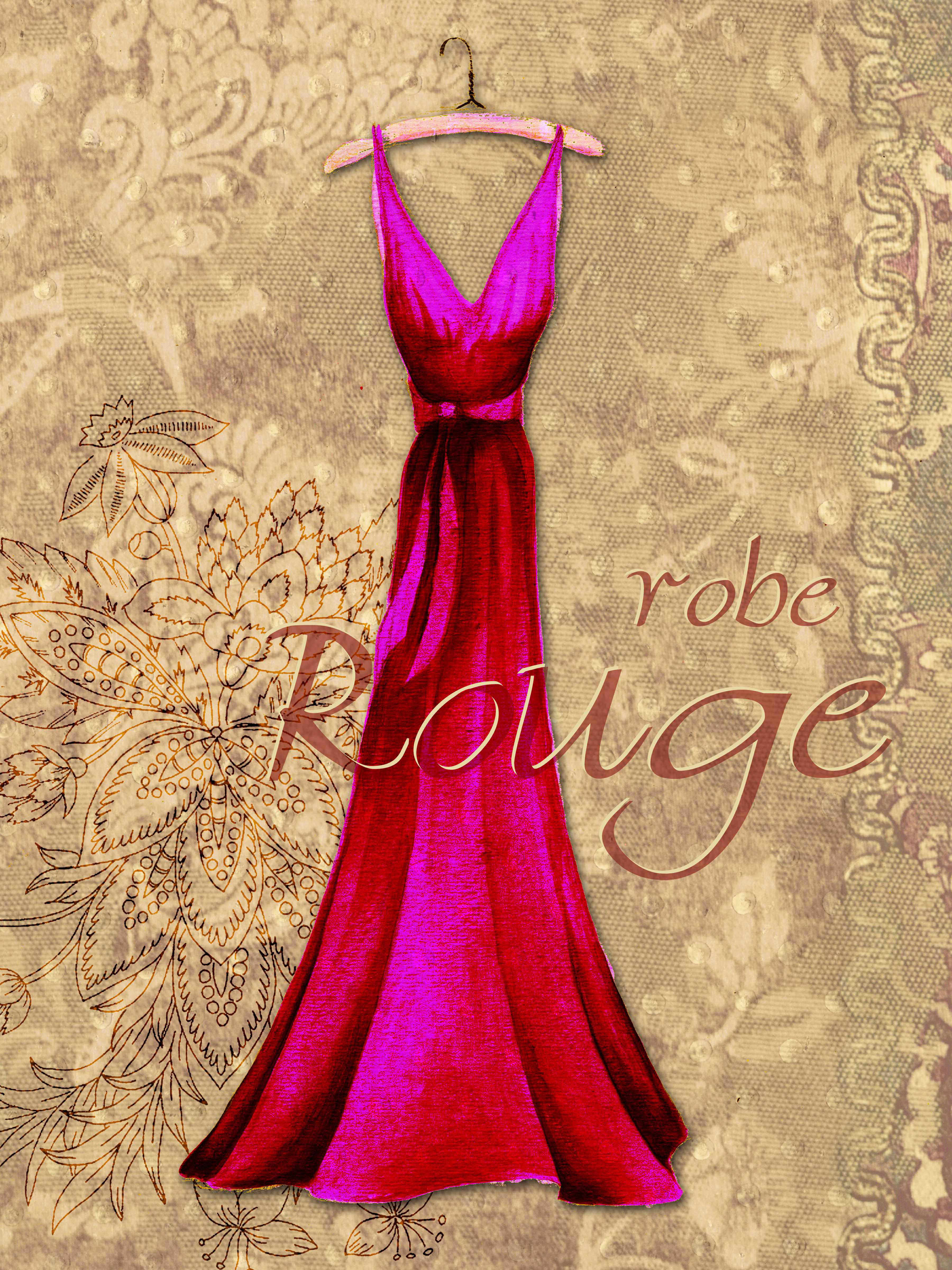 House of Hampton® Lace Red Dress - Print | Wayfair