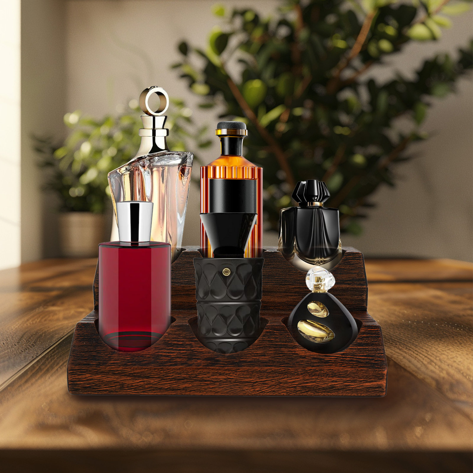 Loon Peak® Danrelax Mahogany Cologne Stand,spice Rack, 10*7*4.1 In ...