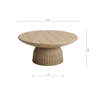 Foundry Select Tithi Single Round Coffee Table Stone Marble effect for ...