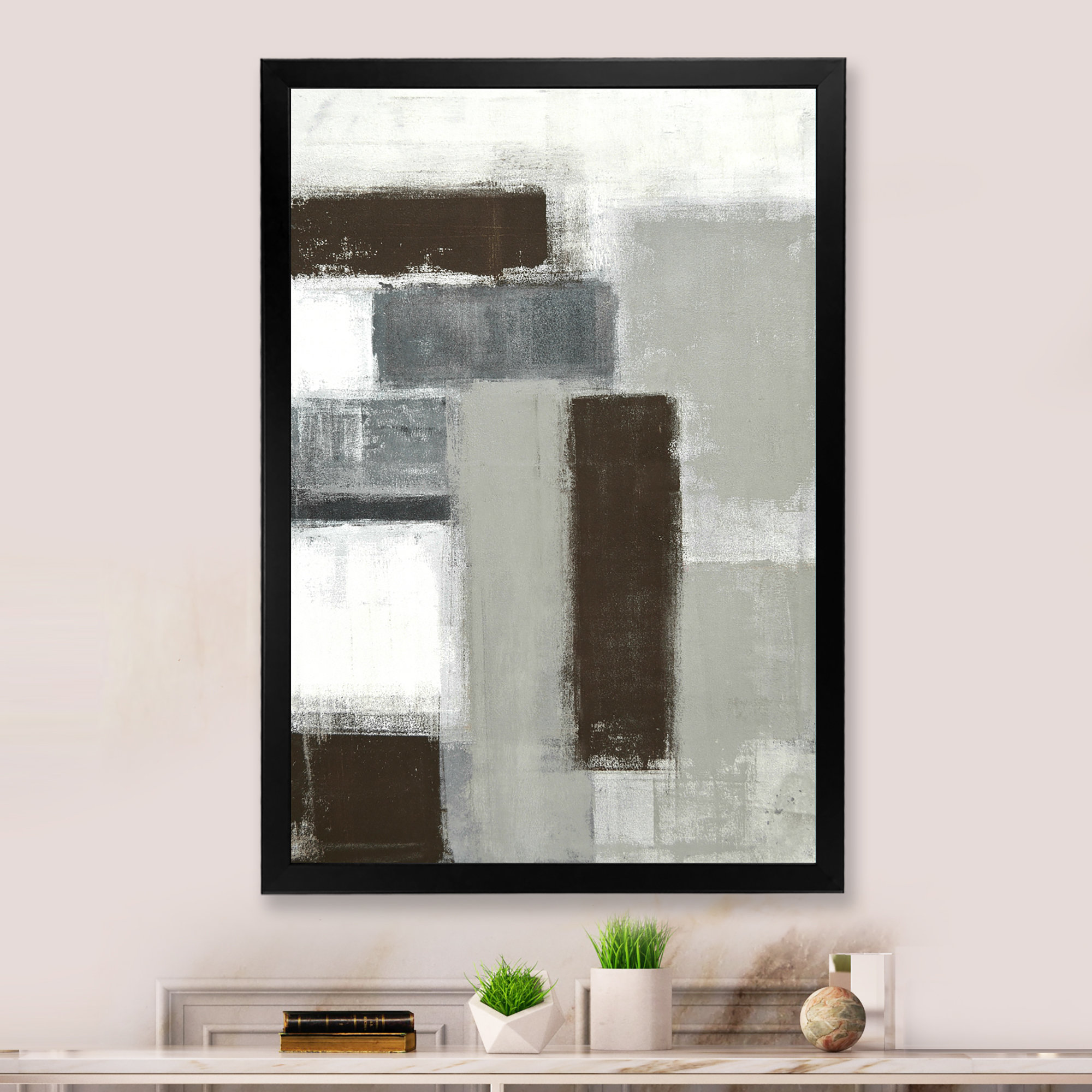 Wrought Studio Grey And Blue Modern Art II 2FDP47742 - Wayfair Canada