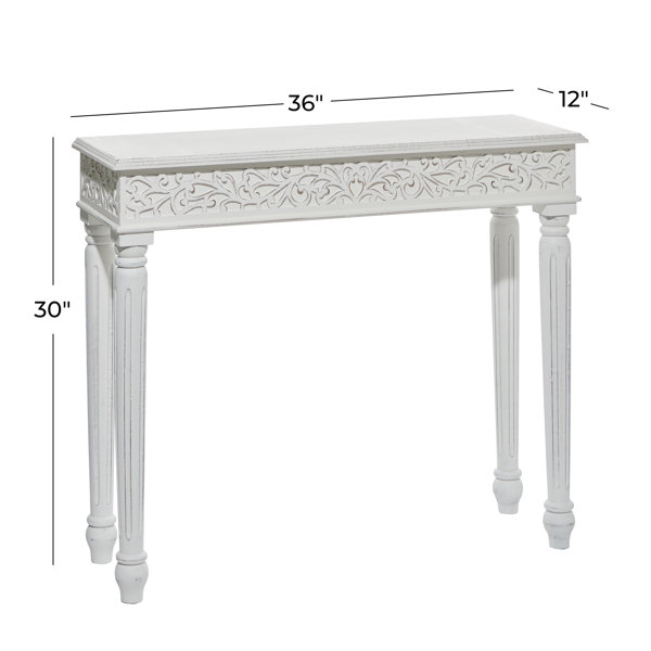 August Grove® Wood Intricately Carved Scroll Console Table "& Reviews ...