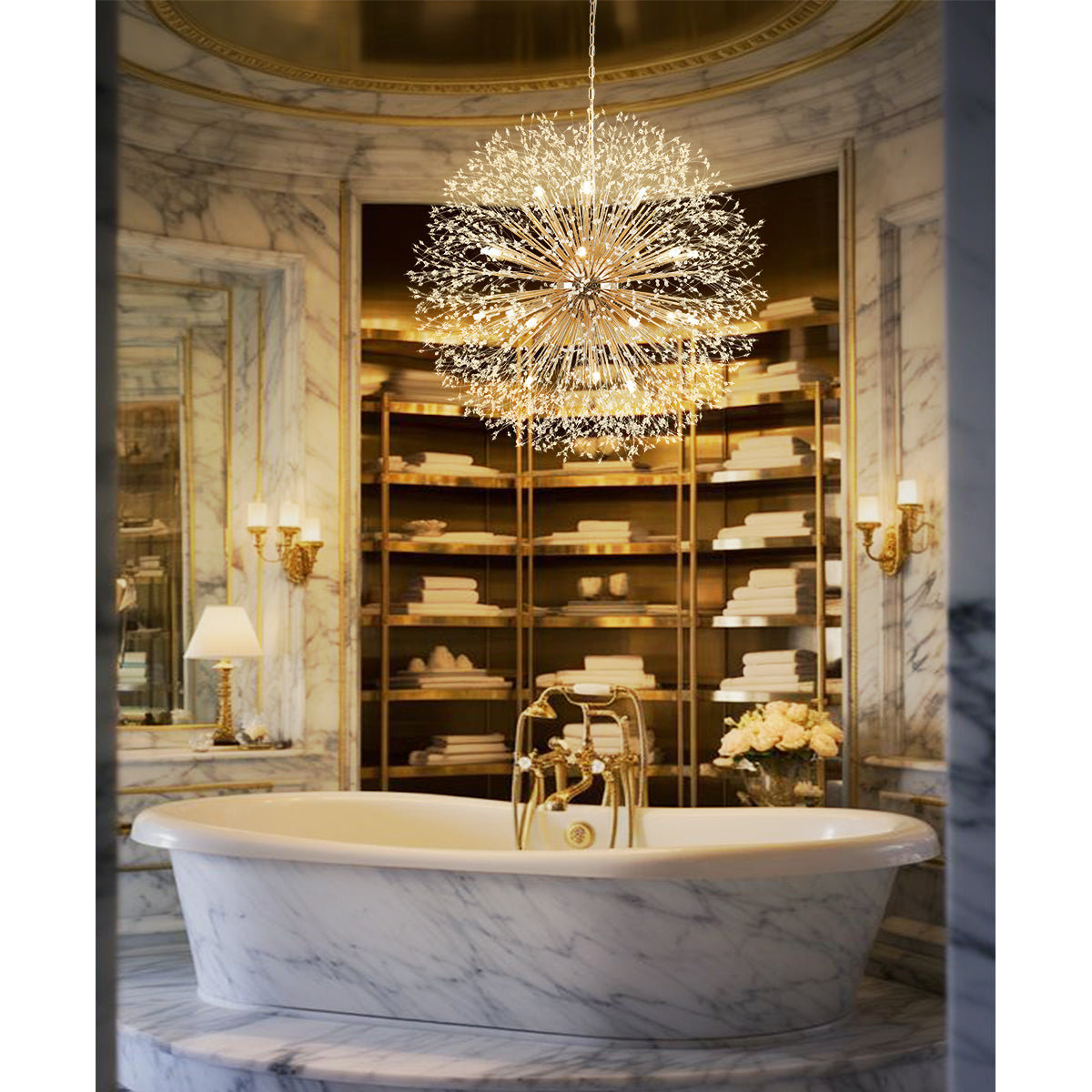 Everly Quinn Aadiv 20 - Light 39.4“ Oversized Grand Sphere Crystal ...