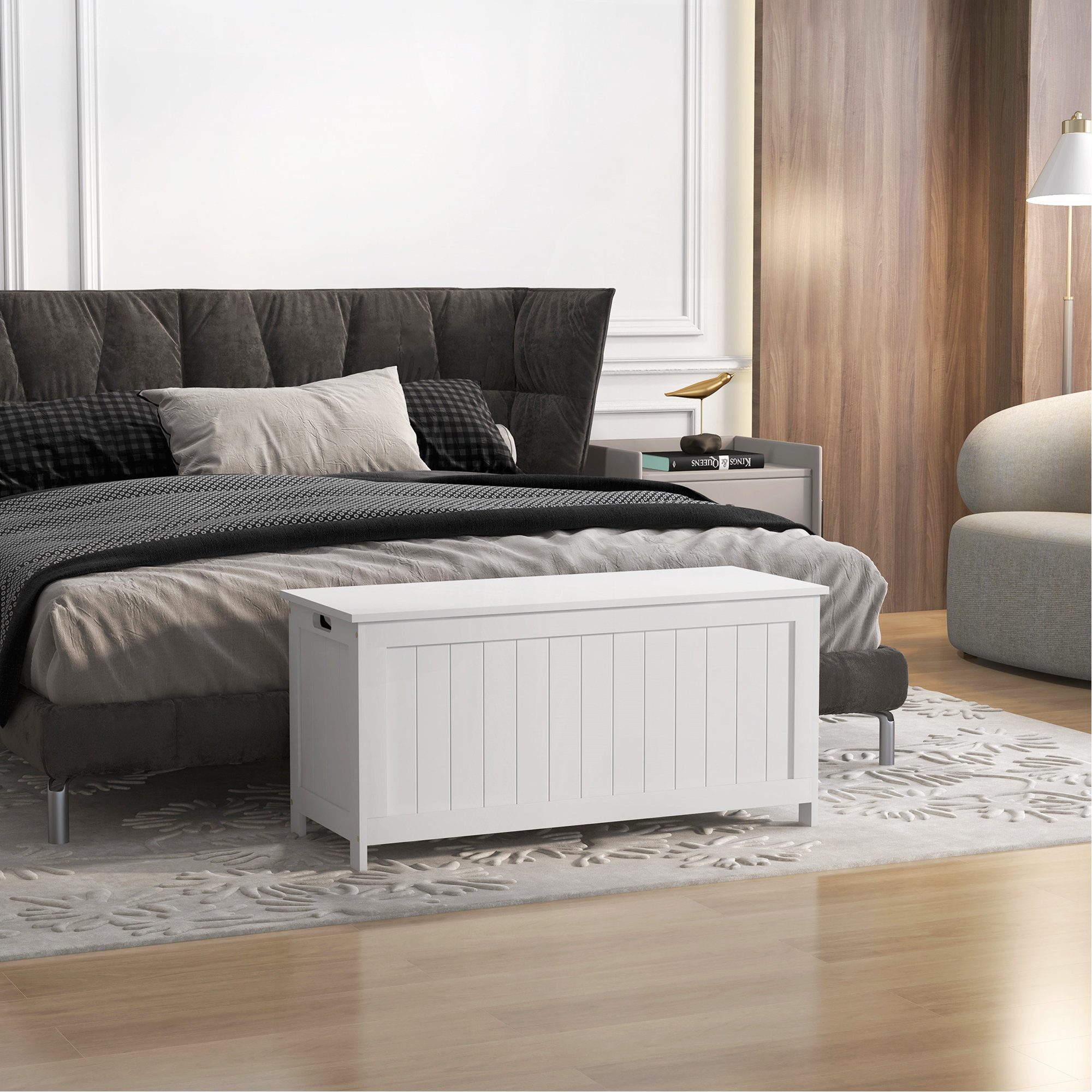 Winston Porter Versatile Wooden Storage Chest With Ample Space And ...