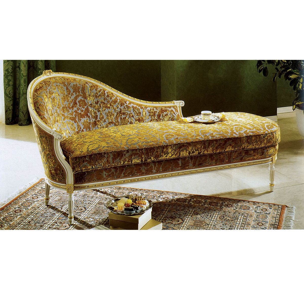 David Michael Dormeuse One Arm Recessed Arms Chaise Lounge | Wayfair