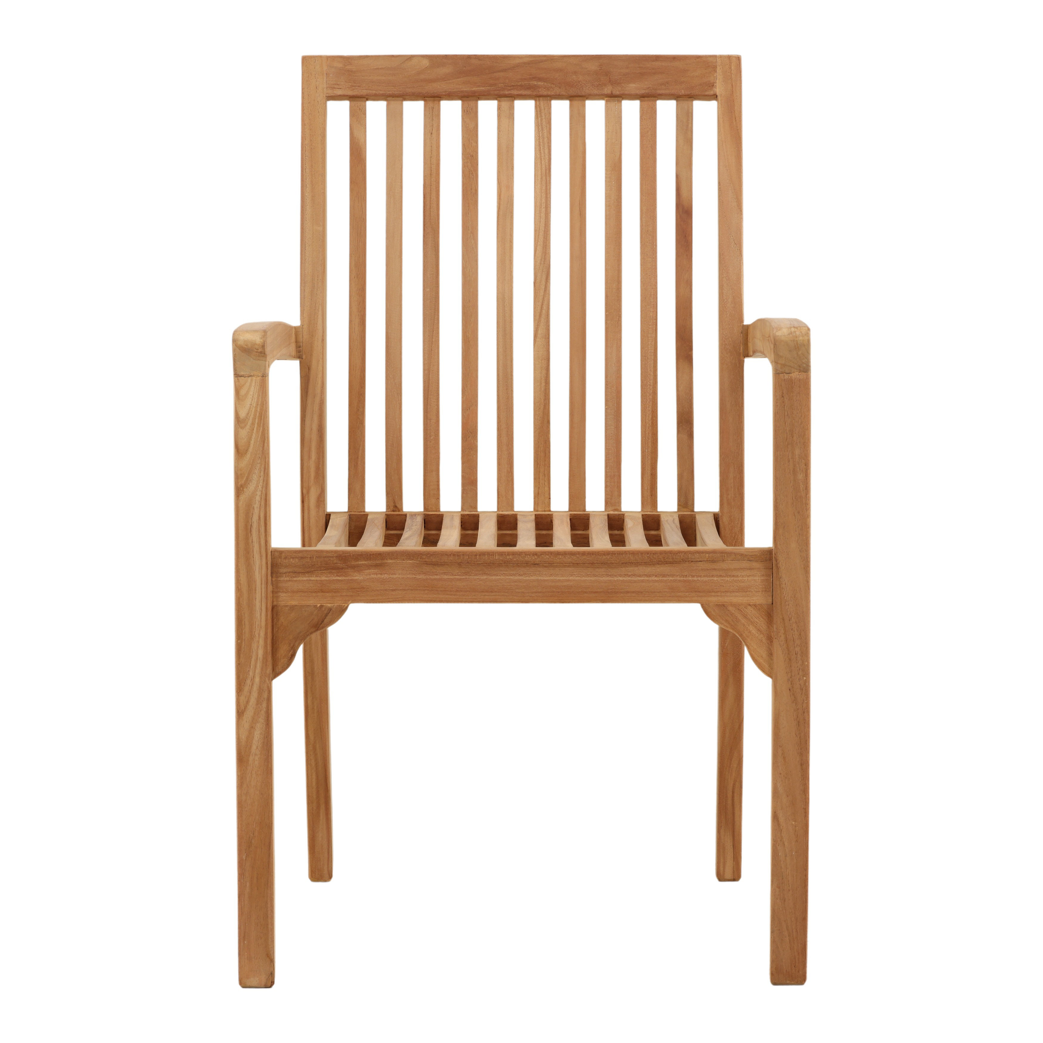 Dovetail Furniture Ashdown Teak Wood Outdoor Arm Chair | Perigold
