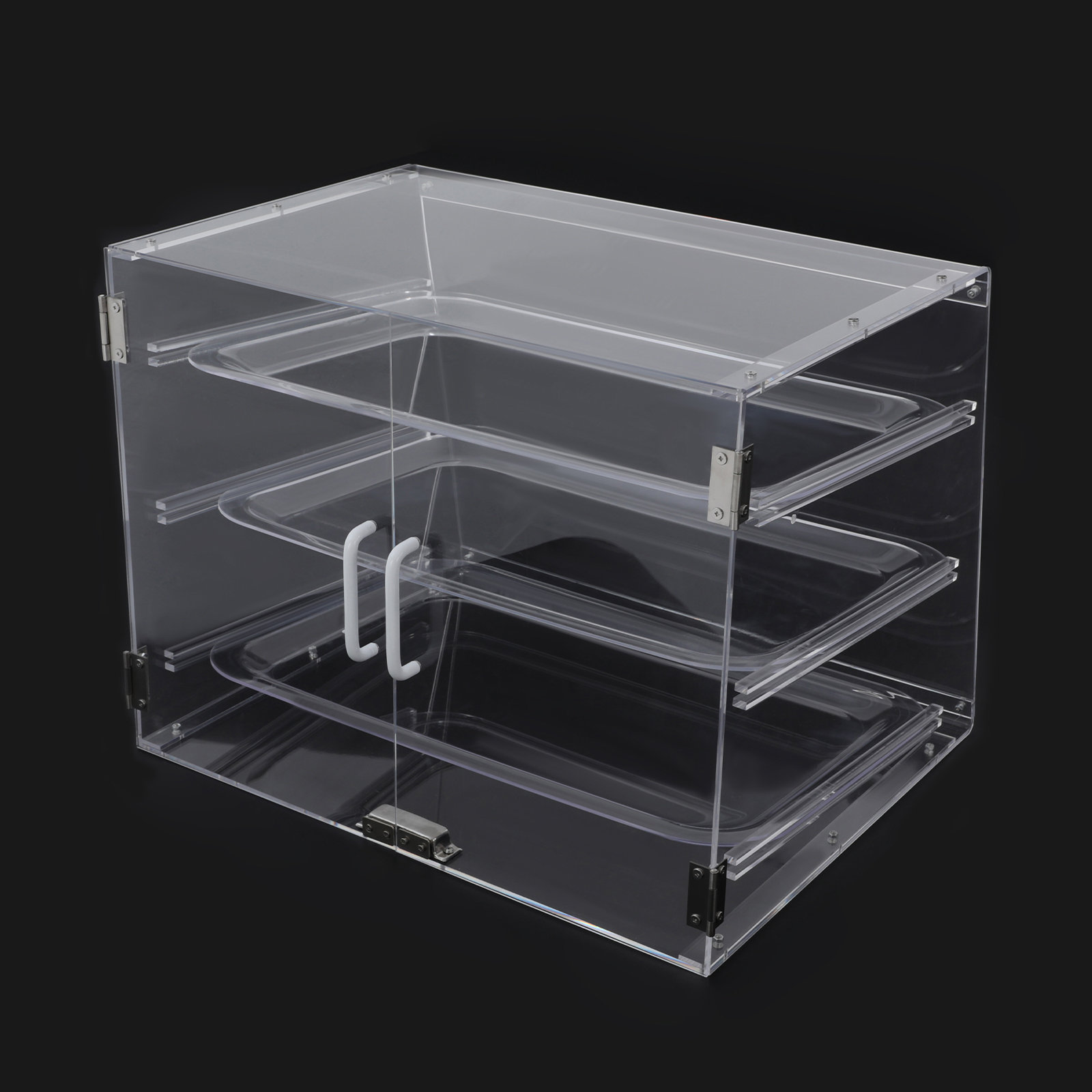 Prep & Savour 3 Tiers Clear Acrylic Bakery Pastry Display Canbinet ...