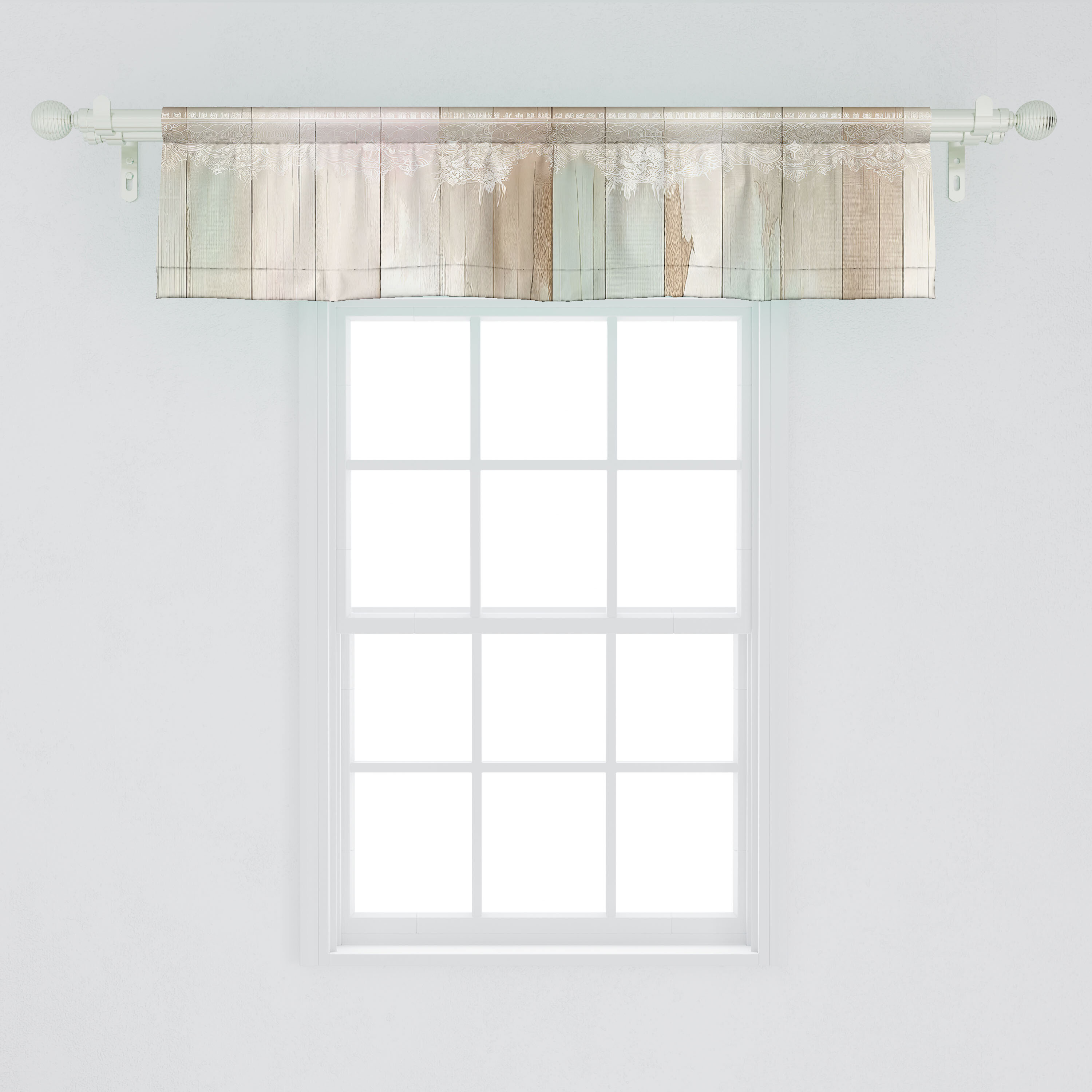 Ambesonne Farmhouse Window Valance Oriental Art Lace Pattern 42"x12 ...