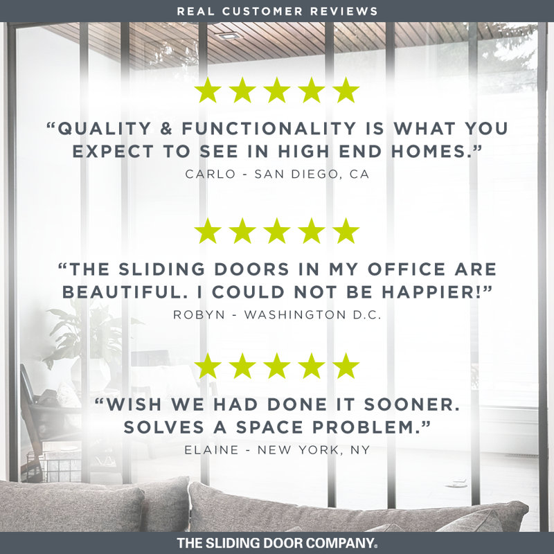 The Sliding Door Company 2-Panel Sliding Clear Glass Entrance Door Kit ...