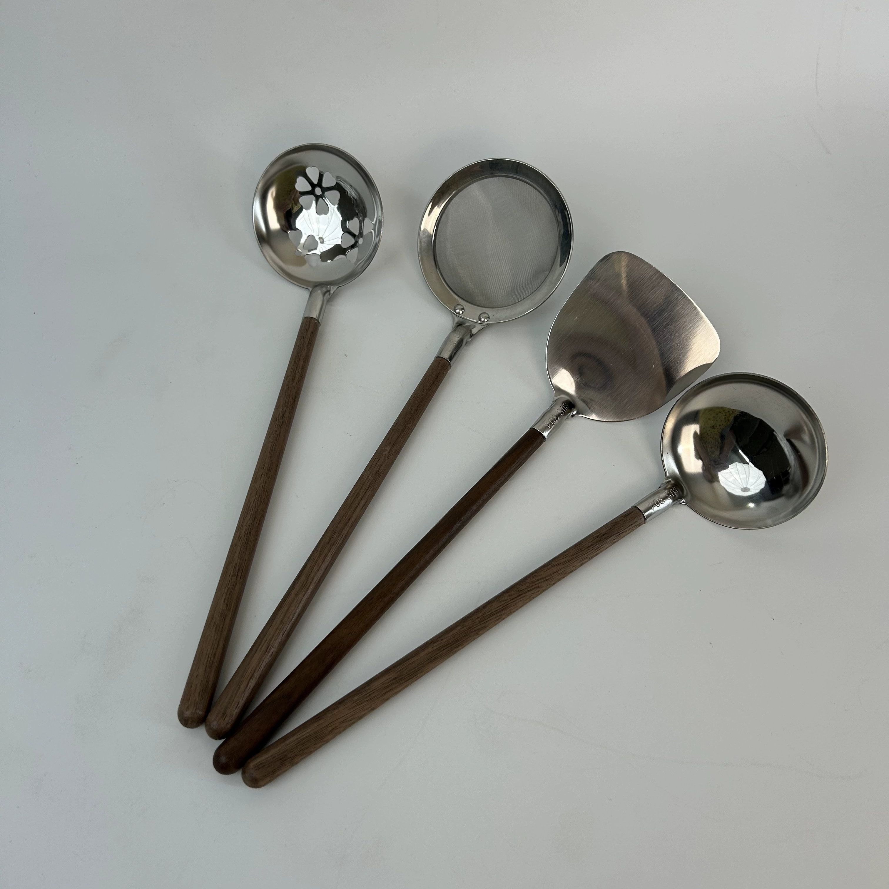 Xiangong Stainless Steel Japanese Korean Style Soup Ladle With Wooden ...