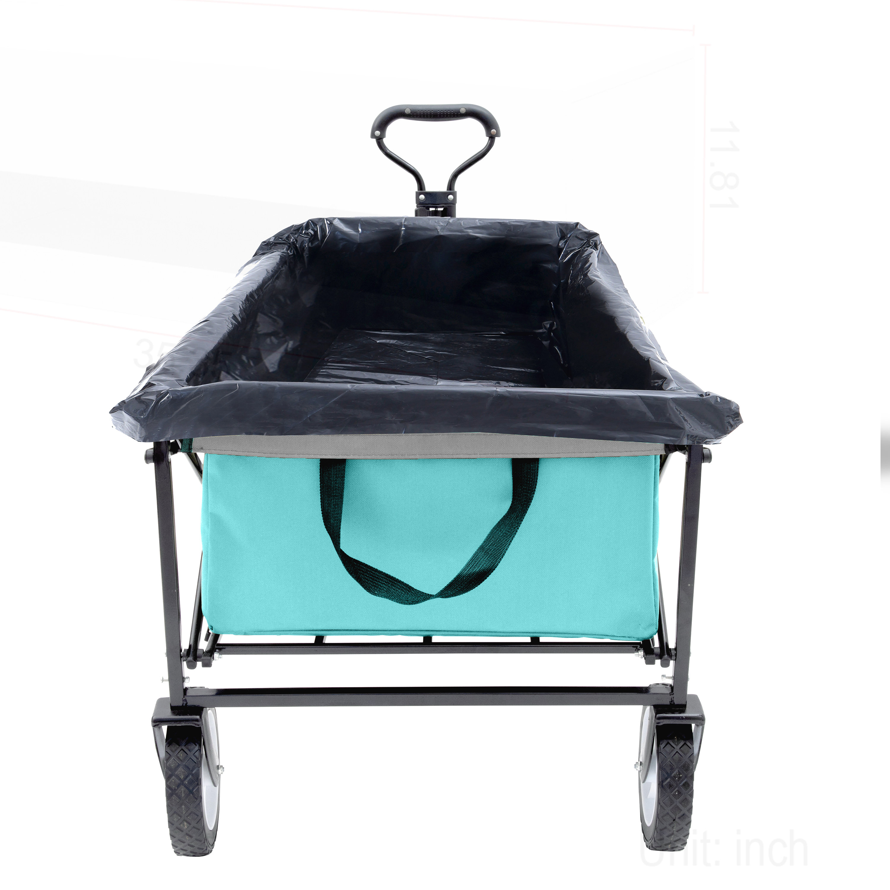 Rongeng 440lbs Collapsible Foldable Wagon Cart with strapping system ...