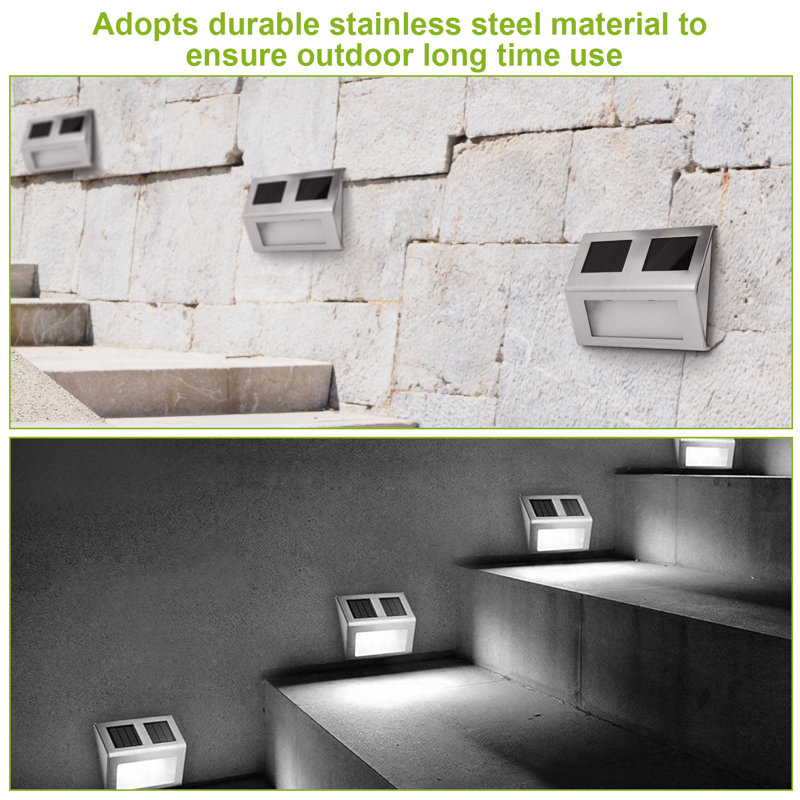 iMounTEK Silver Solar Powered Integrated LED Metal Pathway Light Pack ...