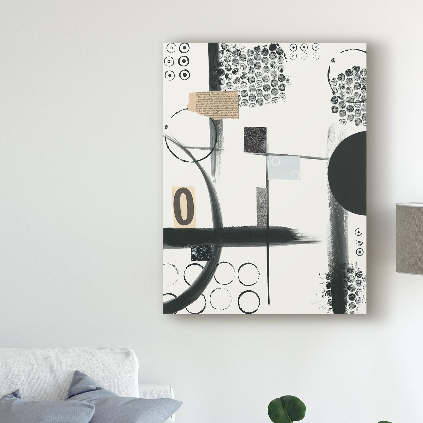 East Urban Home 'Zero Collage' Acrylic Painting Print on Wrapped Canvas ...