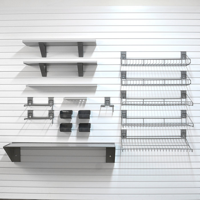 StoreWALL Deluxe Shelf Bundle 21 Piece Accessory Kit | Wayfair