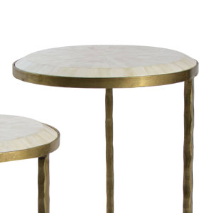 Regina Andrew Bone Veneer Nesting Table (Brass) | Wayfair