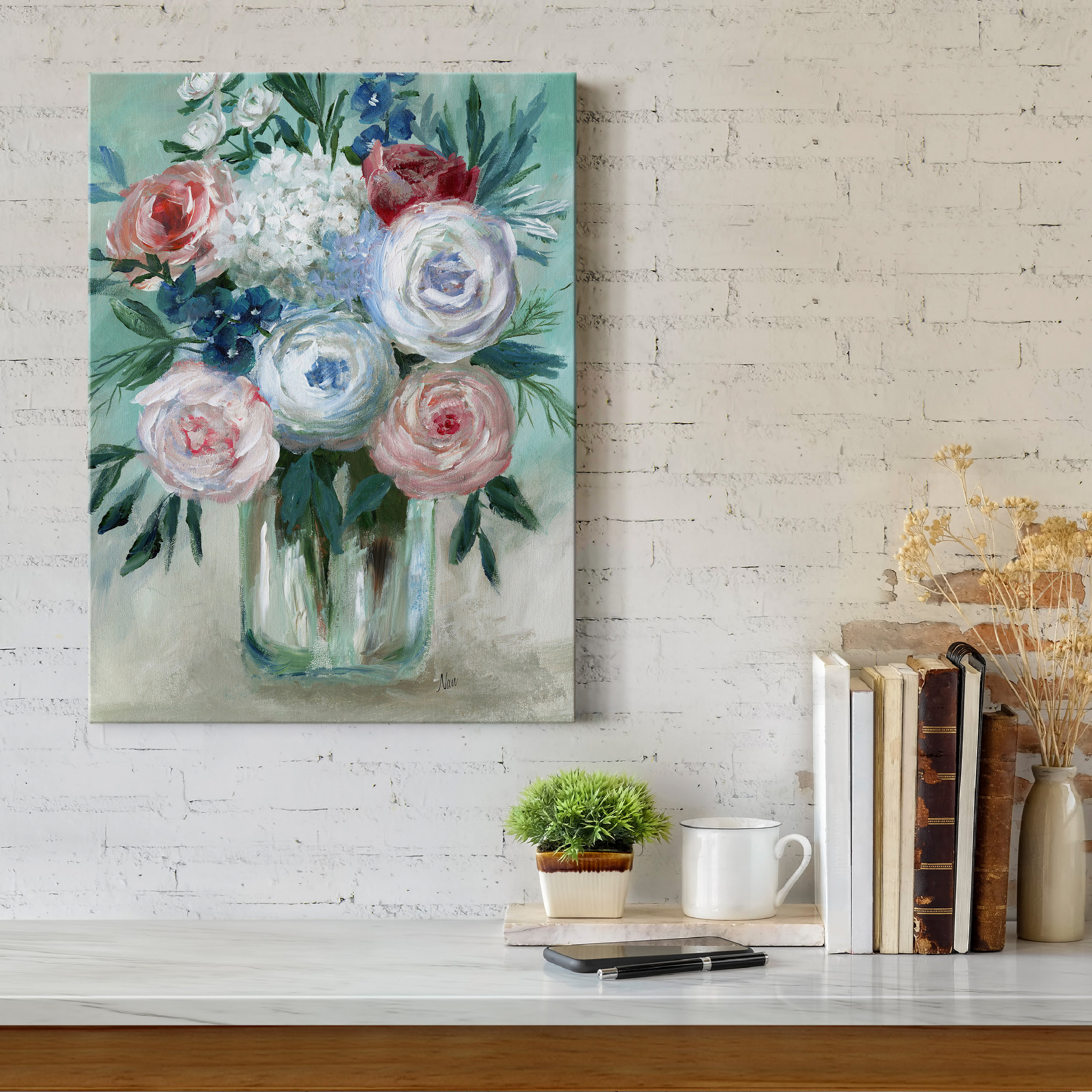 Winston Porter Chalk Pastel Bouquet by Nan - Wrapped Canvas Painting ...