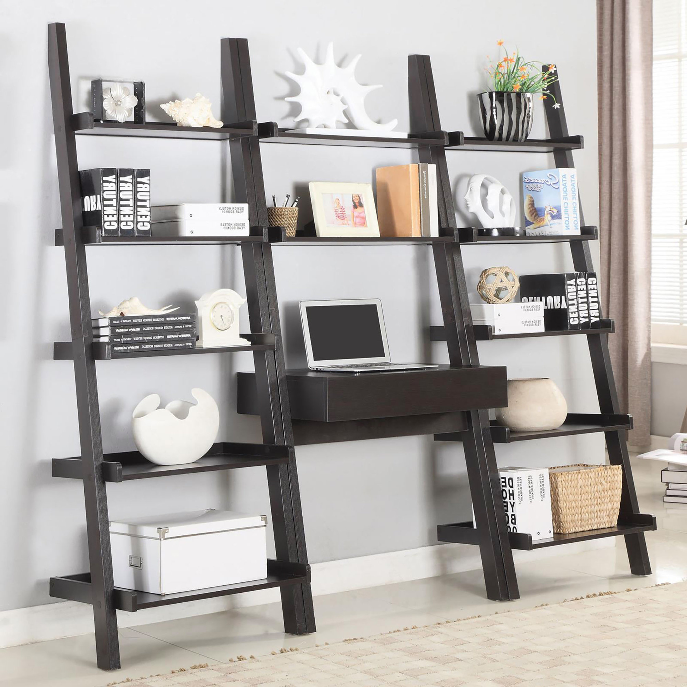Latitude Run® 3-piece Ladder Desk and Bookcase Set - Wayfair Canada